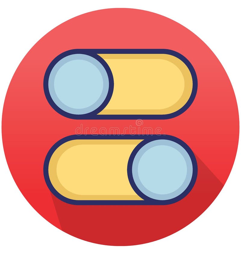 Toggle Button Isolated Vector Icon that Can Easily Modify or Edit Stock ...