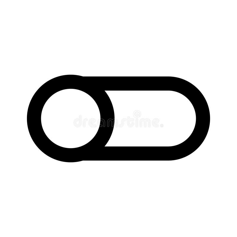 Toggle Button Line Style Vector Icon Which Can Easily Modify or Edit ...