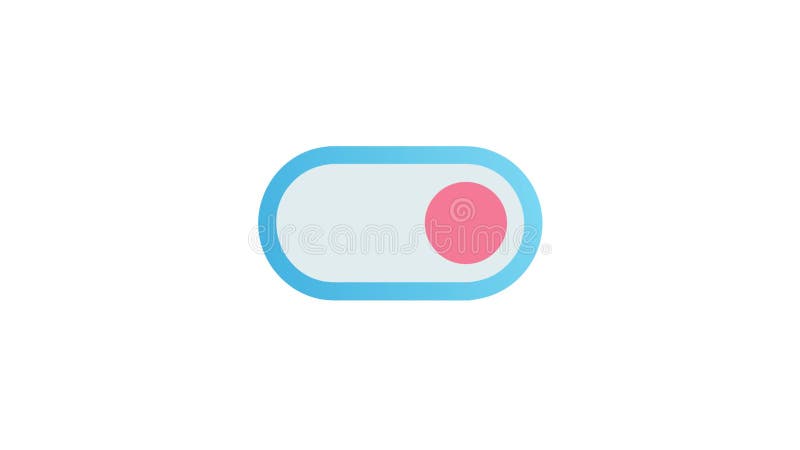 Blue Toggle Switch with Orange Indicator on White Background Stock ...