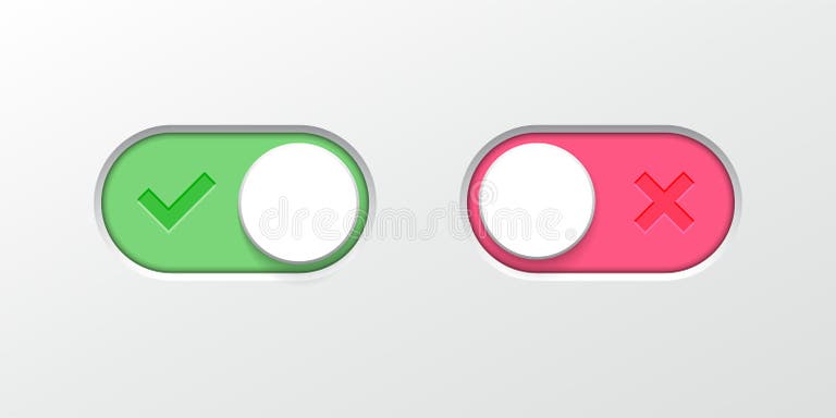 Toggle Button Switch Slider Vector Web UI Icons Stock Vector ...