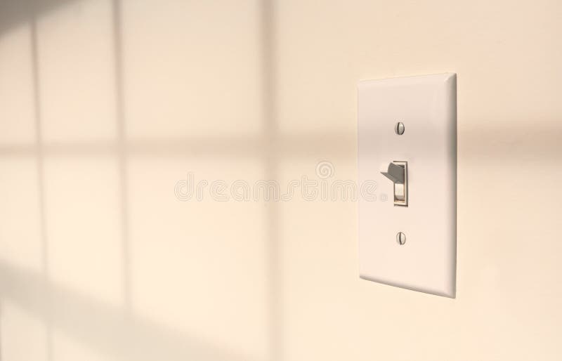 Light Switch and Plug Socket for Appliance on the House Wall Stock ...