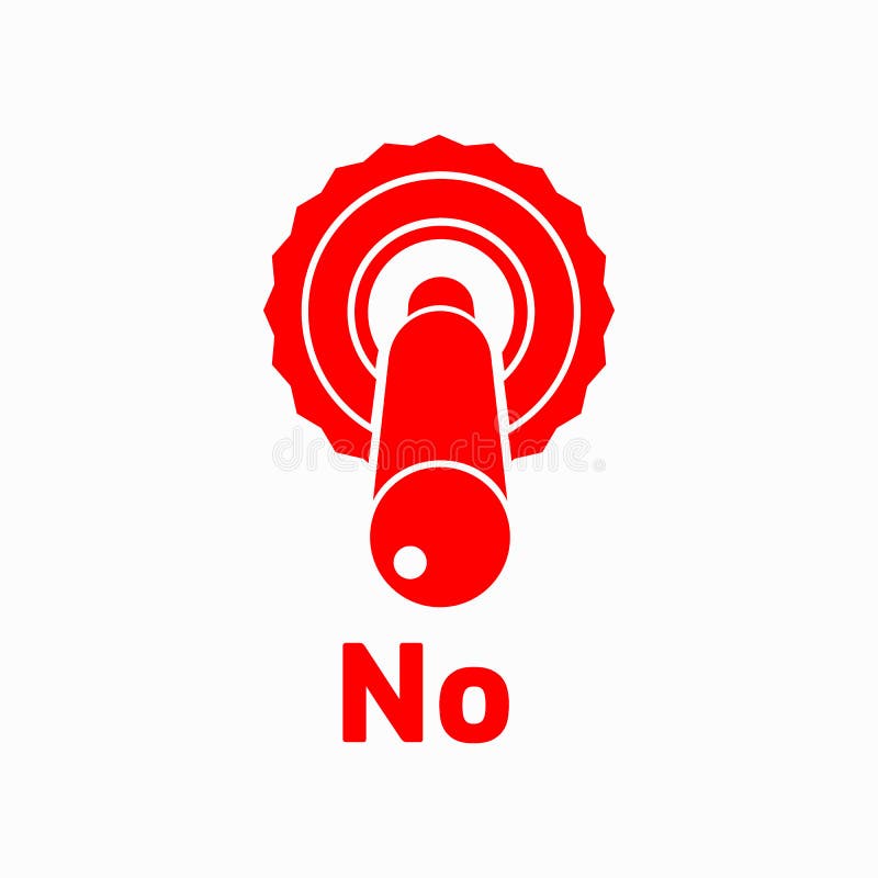Toggle Switch in No Position Icon Cartoon Stock Vector - Illustration ...