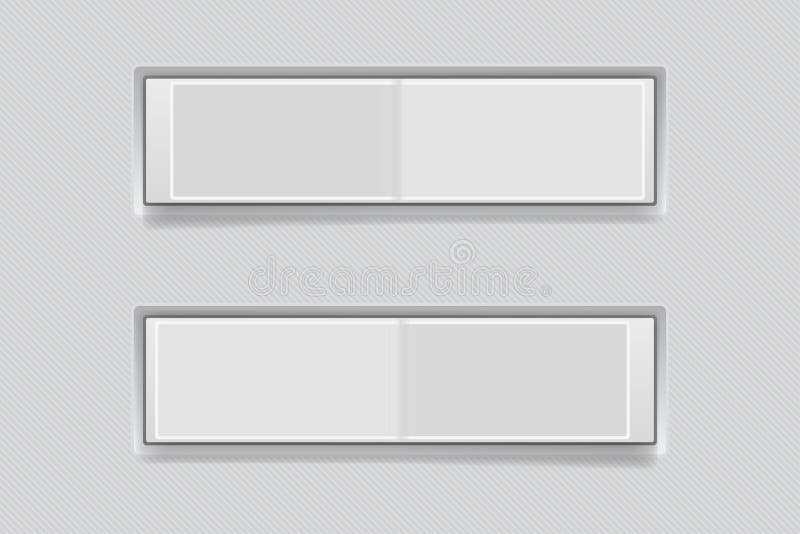 Toggle Switch Buttons. Blank 3d Gray Icons on and Off Stock Vector ...