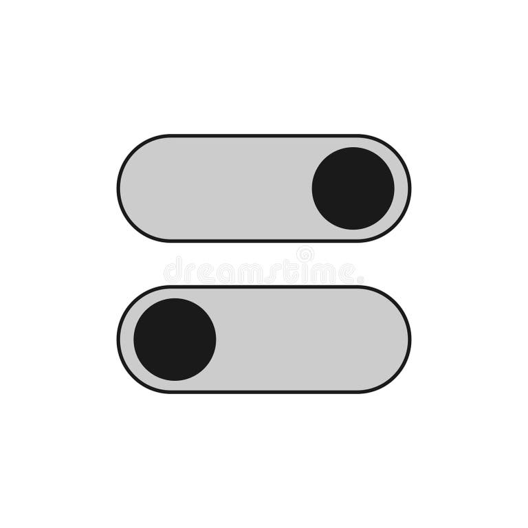 Toggle Switch Buttons. Switch Toggle Buttons on OFF Stock Vector ...