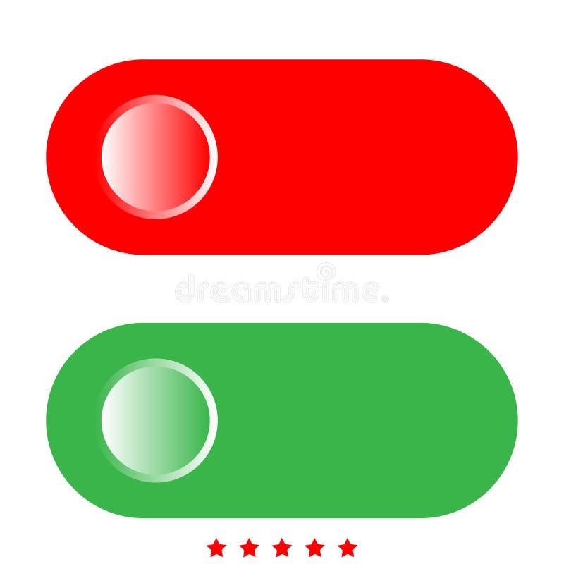 Toggle Switch Icon . Flat Style Stock Vector - Illustration of ...