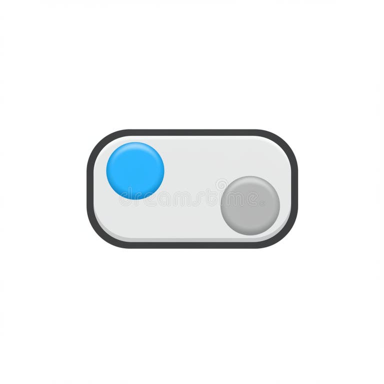 Toggle Switch Icon on a White Background. Rectangular Shape with ...