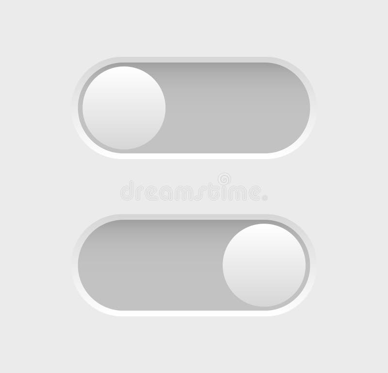 Toggle Switch Icons. Elements of Web Design. Collection of on Off ...