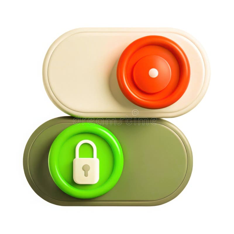 Toggle Switch Illustration for Security and Privacy Theme Stock ...