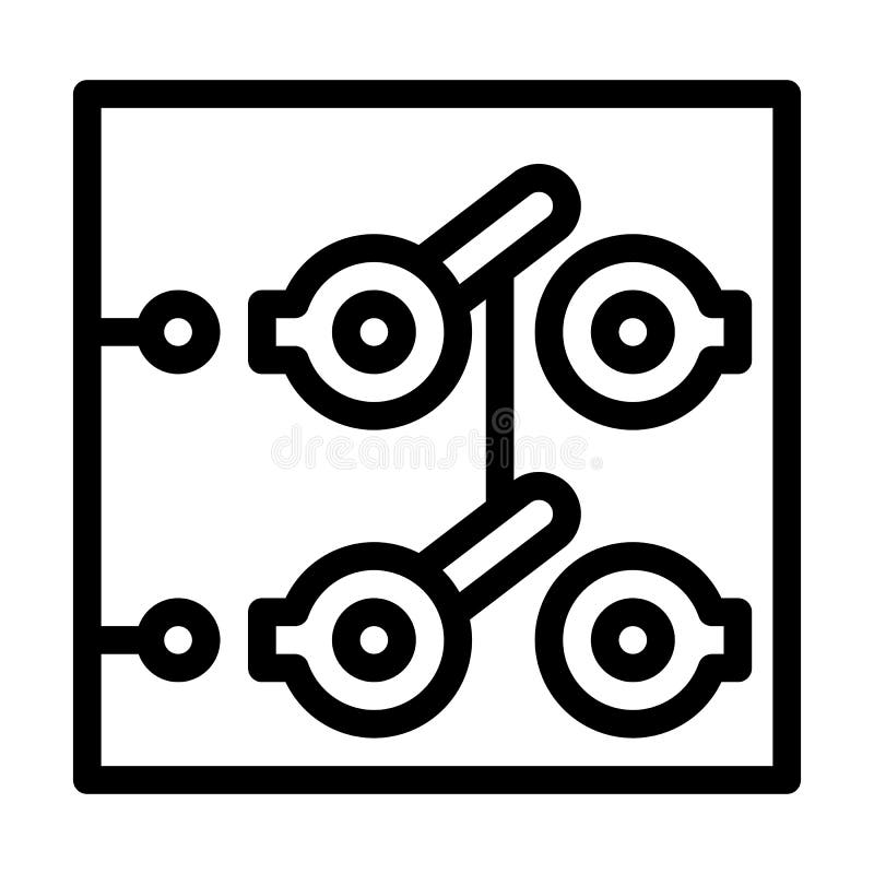 Toggle Switch Line Icon Vector Illustration Stock Vector - Illustration ...