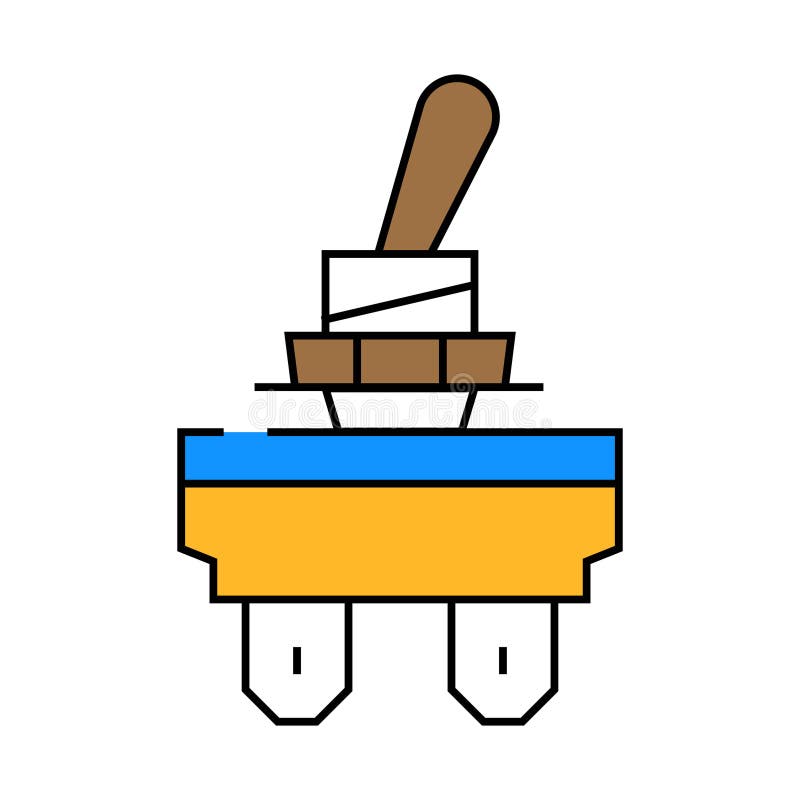 Toggle Switch Icon Color Illustration Stock Vector - Illustration of ...