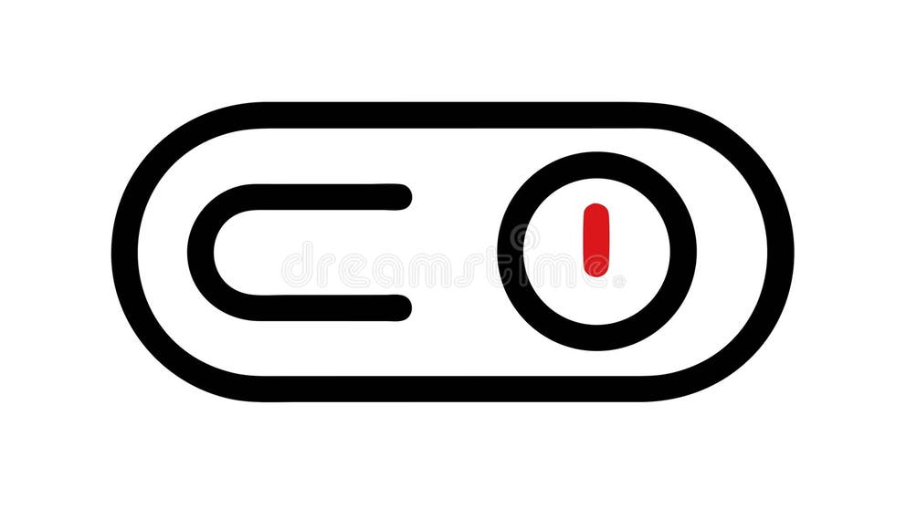 Toggle Switch on Off Control Vector Outline, Vector Design Generative AI Stock Vector ...