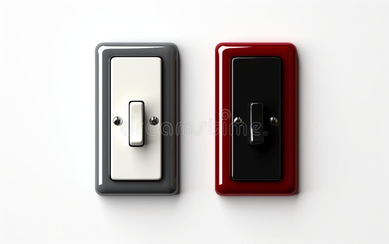 Toggle Switch with on/Off/on Functionality on Transparent Background ...