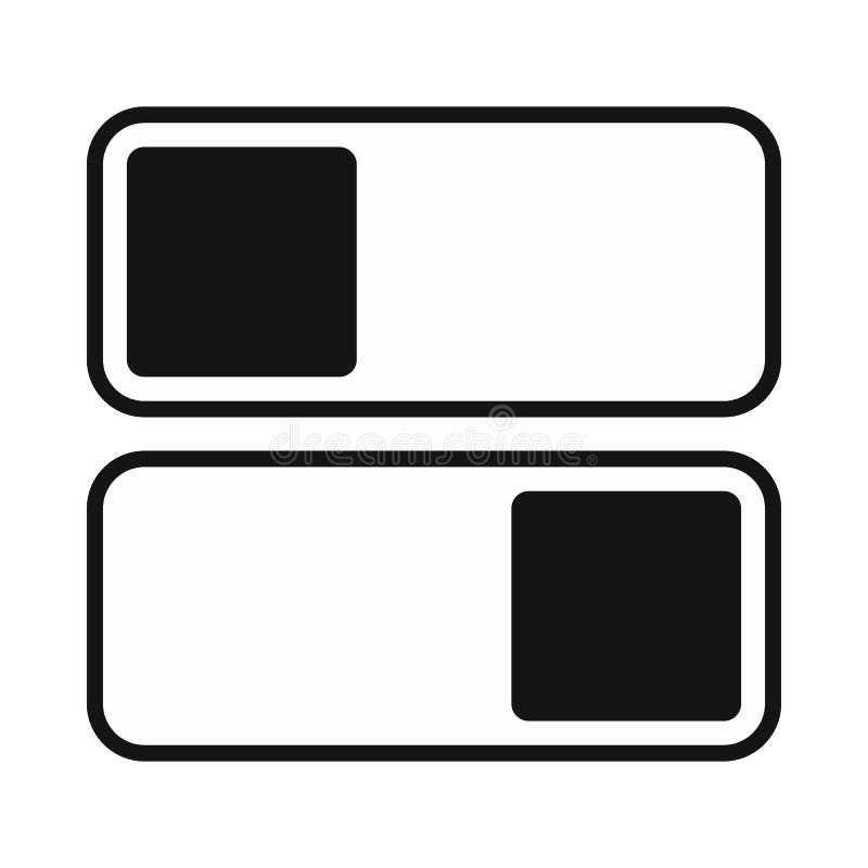 Toggle Switch on, Off Position Icon, Simple Style Stock Vector ...