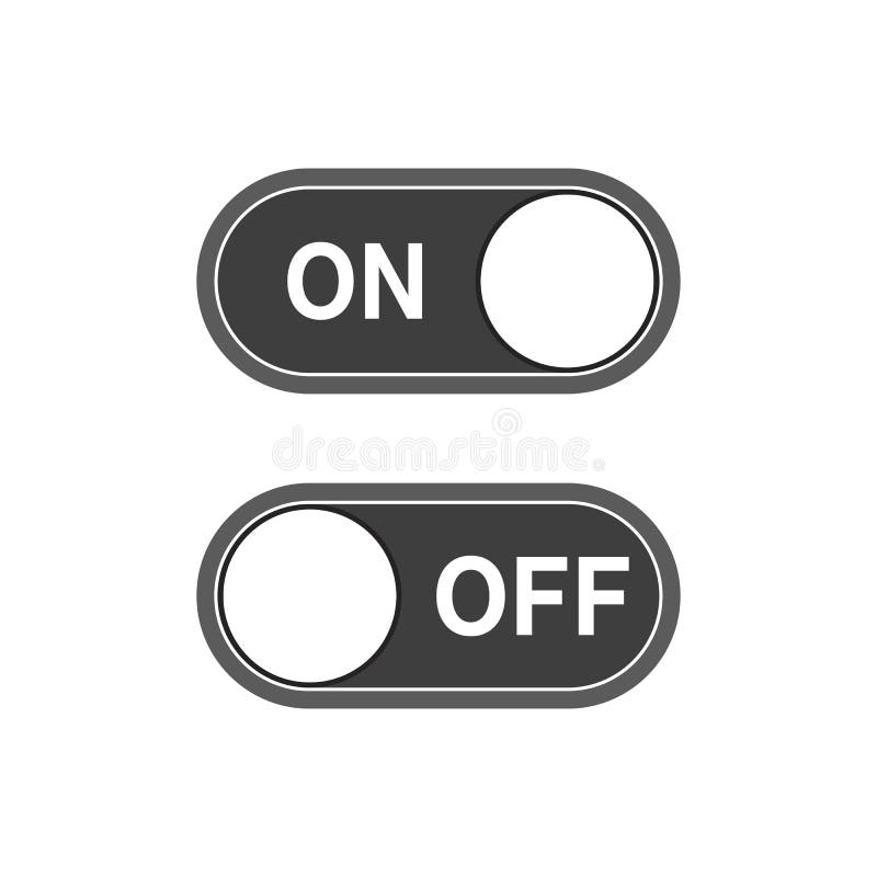 On and Off Switches Icon. Vector Illustration Stock Illustration ...