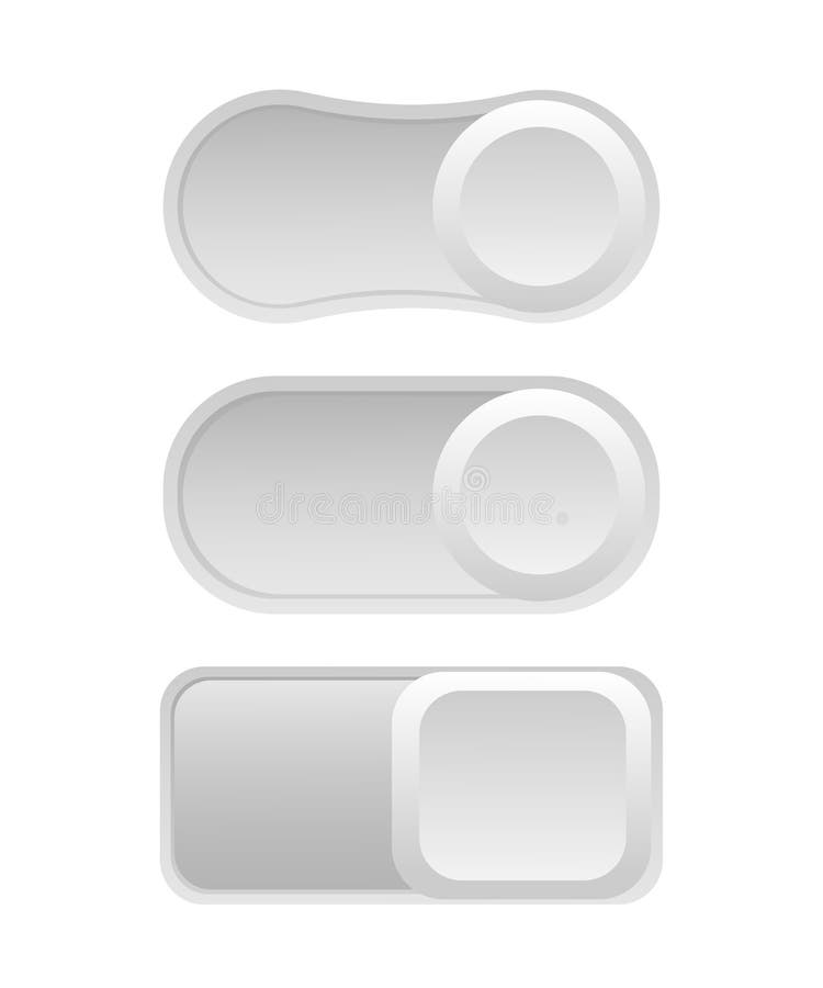 Toggle Switch. on and Off. on White Background. Vector Illustration ...