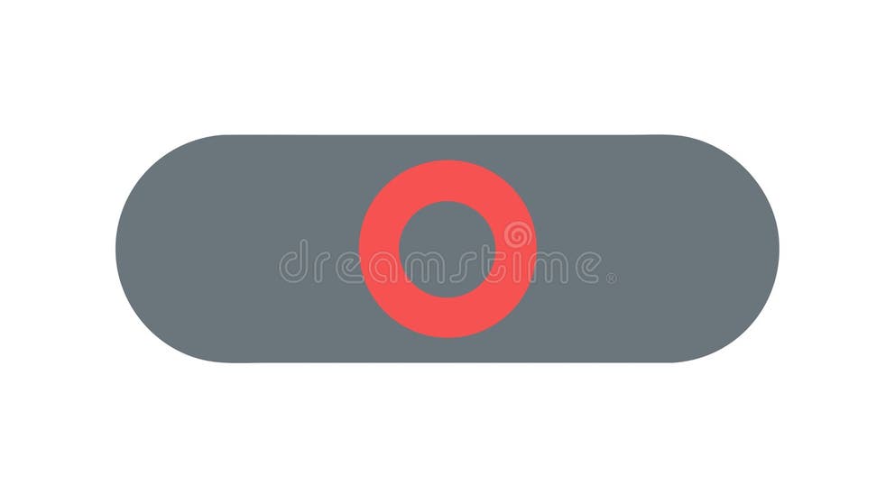 Toggle Switch with Red Dot Icon Off Position for UI Control Power ...