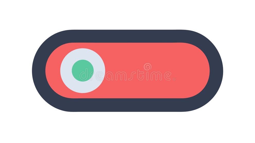 Toggle Switch UI Control Red Off Position Icon, Vector Design Generative AI Stock Vector ...