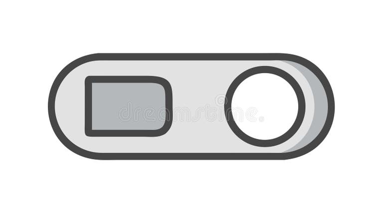 Toggle Switch UI Element on Off Control Button, Vector Design ...