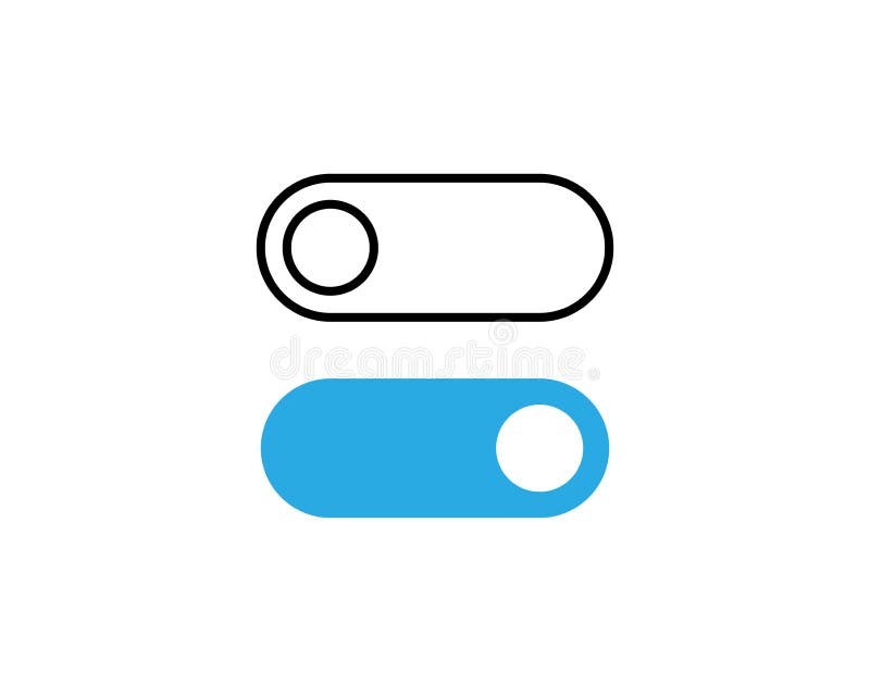Toggle Switch Vector Icon, on and Off Position Simple Icons, Modern ...