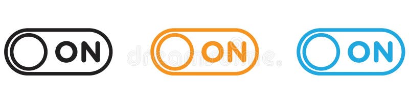 Toggle Switch Vector Logo Set Collection for Web App Ui Stock ...