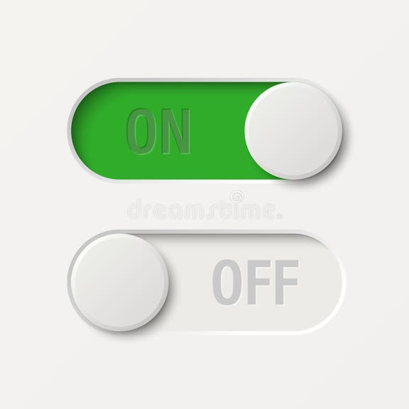 Toggle Switch Vector Set. Realistic Toggle Switch Vector Illustration ...