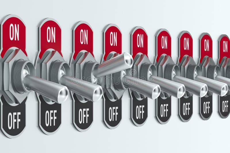 Toggle Switch on White Background. 3D Illustration Stock Image - Image ...