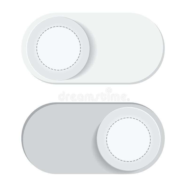 Toggle Vector Switch Slider Button. on Off. Mobile Phone Ui Interface ...