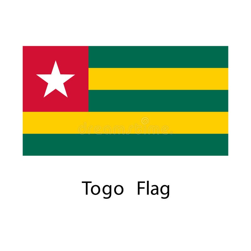 Togo Country Flag Hand Drawing Illustration Vector Based Drawing Stock Vector - Illustration of ...
