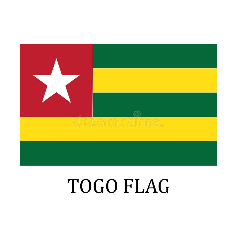 Togo country flag stock vector. Illustration of geography - 303915100