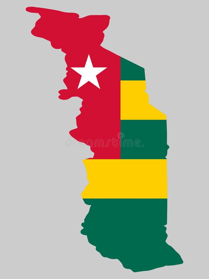 Map Of Togo With National Flag. Vector Illustration Stock Vector - Illustration of africa, icon ...