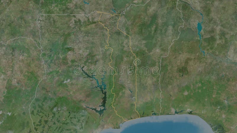 Togo - overview. Relief stock illustration. Illustration of africa ...