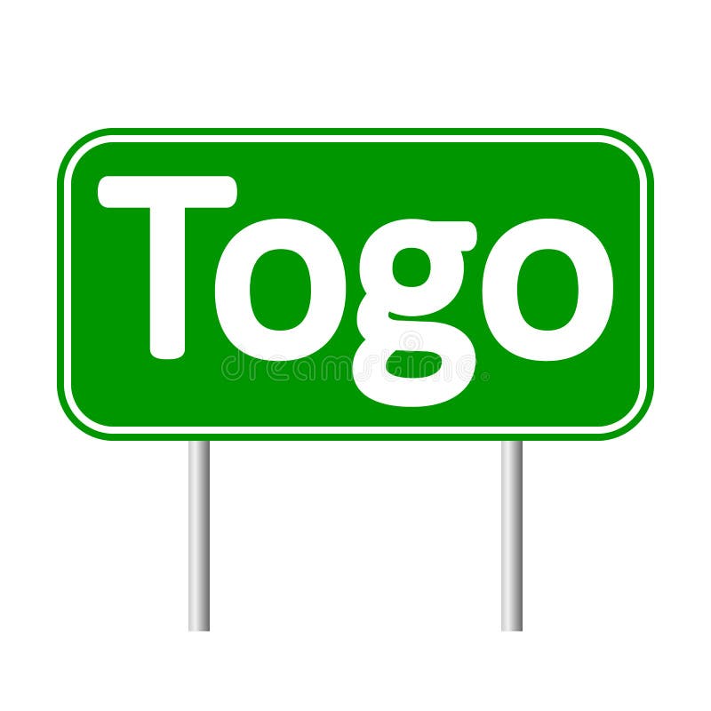 Togo map on road sign. stock vector. Illustration of information ...