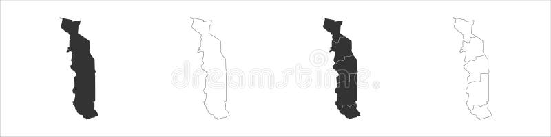 Togo Political Map of Administrative Divisions Stock Vector ...