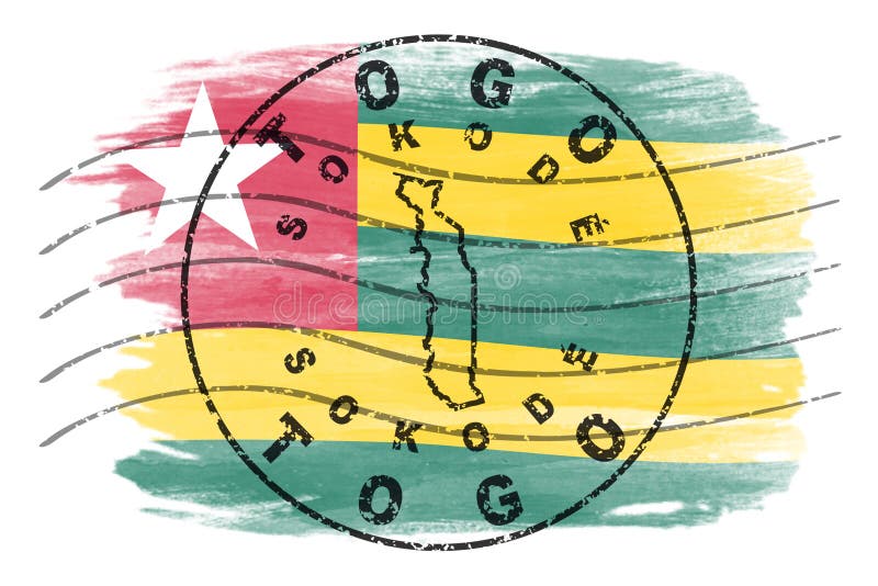 Togo Sokode Seal Map Design Stock Illustration - Illustration of ...