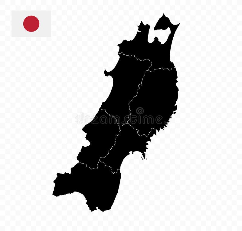 Tohoku Map. Map of Japan Prefecture Stock Vector - Illustration of ...