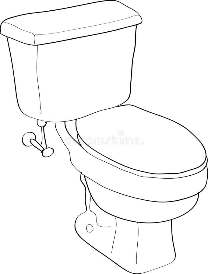 Toilet Commode Set stock vector. Illustration of black - 19093658