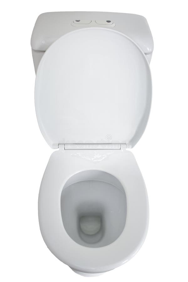 Open Toilet Bowl Isolated on White Background Stock Photo - Image of ...