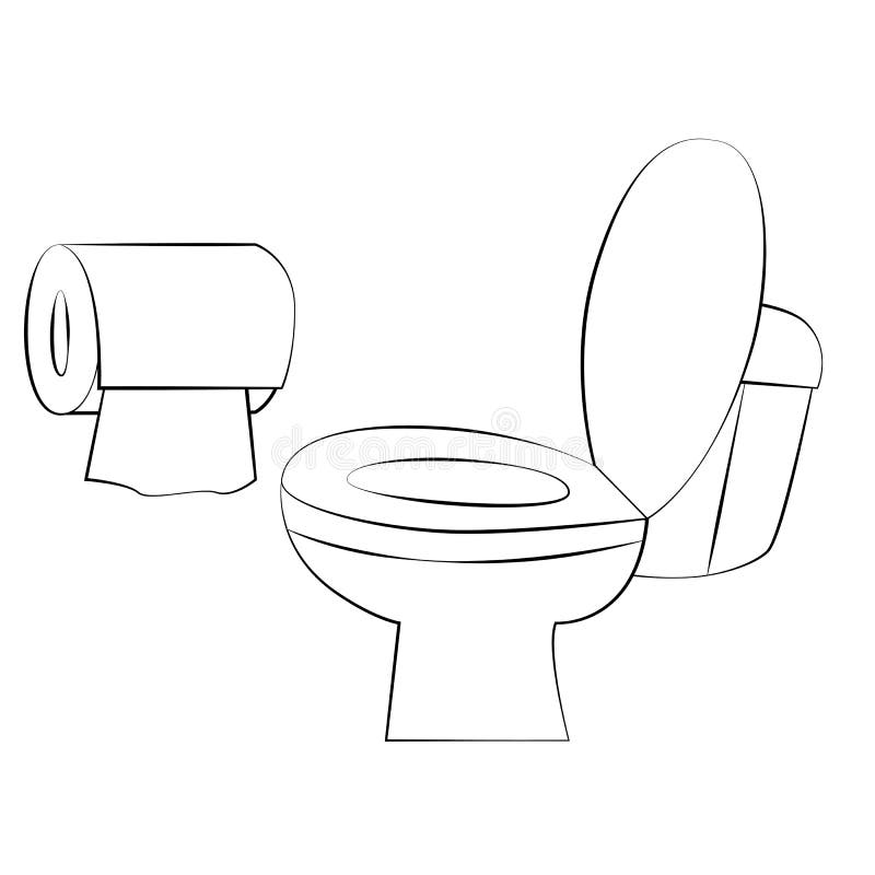 Toilet vector illustratie. Illustration of toilet, vector - 48570371