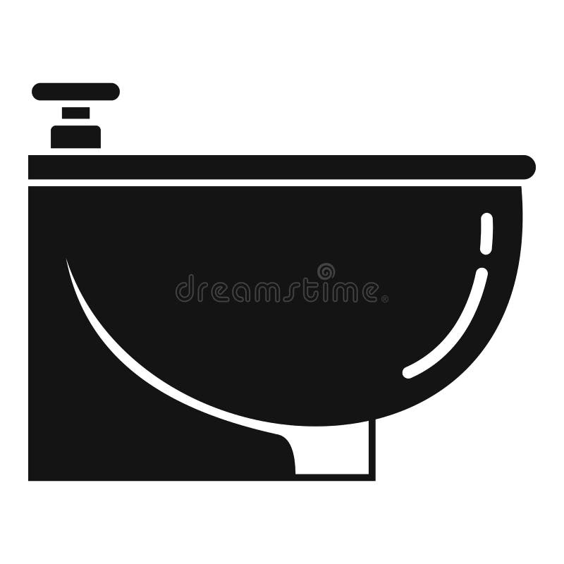 Toilet Bidet Icon, Simple Style Stock Vector - Illustration of bath ...