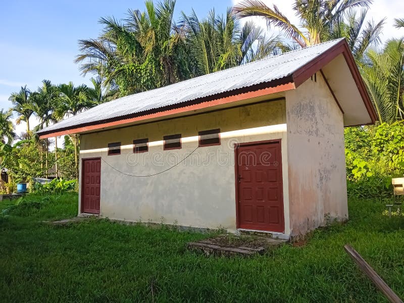 The Toilet Building in a Rural School. Stock Image - Image of property ...