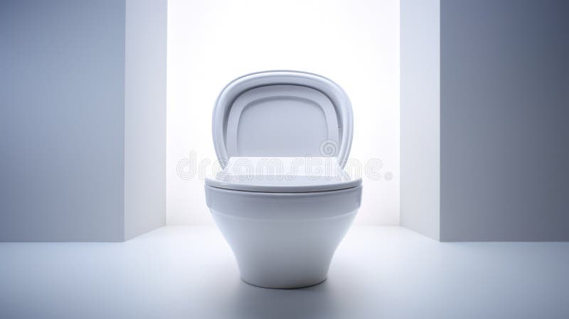 The Toilet is Empty and Has the Light Shining on it, AI Stock ...