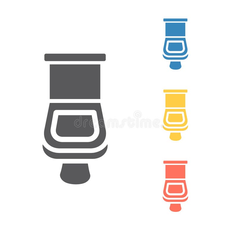 Toilet Flat Icon stock vector. Illustration of domestic - 228664836