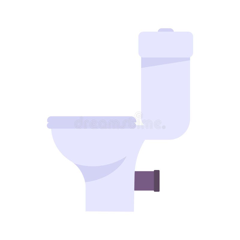 Toilet Flat Icon stock vector. Illustration of domestic - 228664836