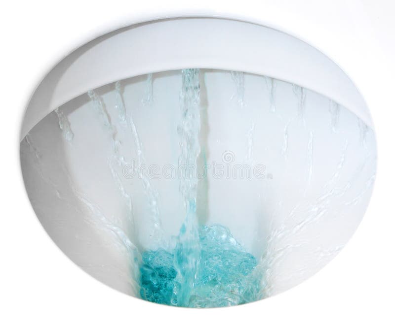 Toilet Flushing Close Up View Stock Image - Image of luxury, paper ...