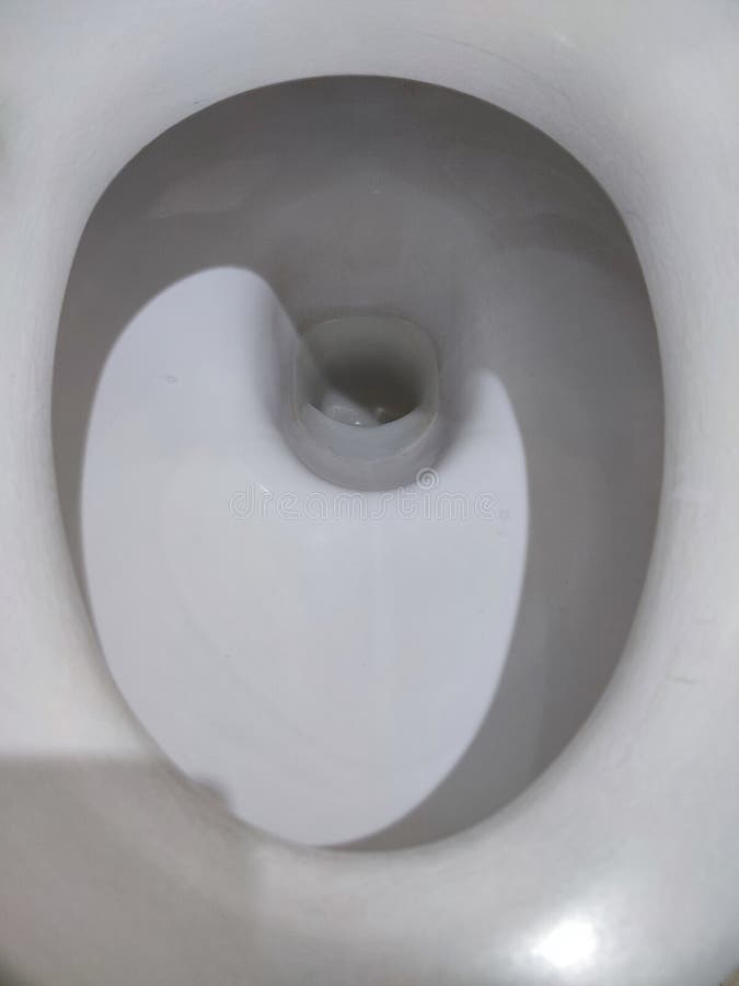 Toilet, Flushing Water, Close Up Illuminated by Artificial Light Stock ...