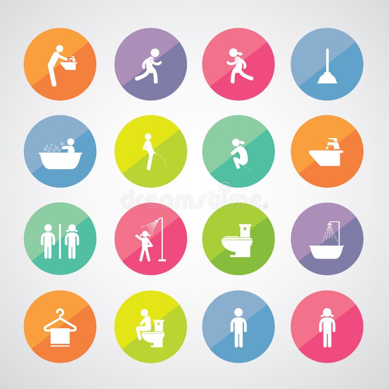 Toilet and hygiene icons stock vector. Illustration of hygiene - 51292093