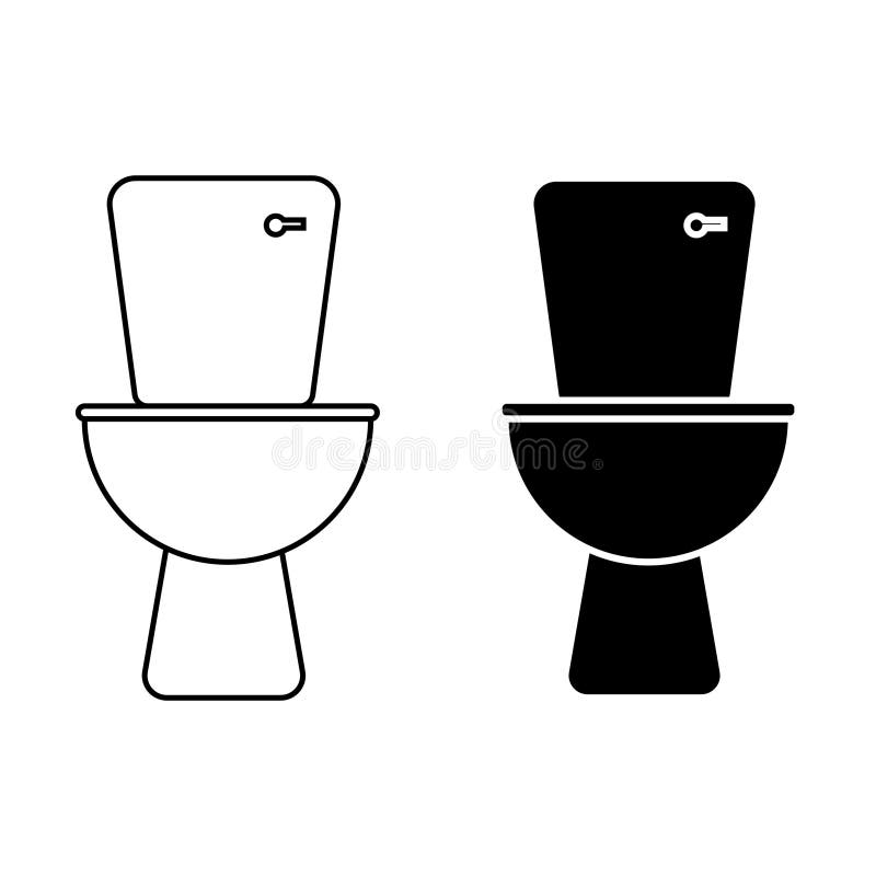 Toilet Icon Bidet Set Vector Simple Stock Vector - Illustration of ...