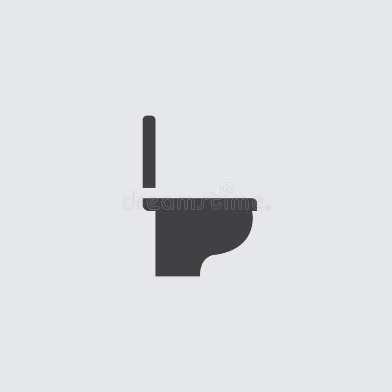 Toilet Icon in a Flat Design in Black Color. Vector Illustration Eps10 ...