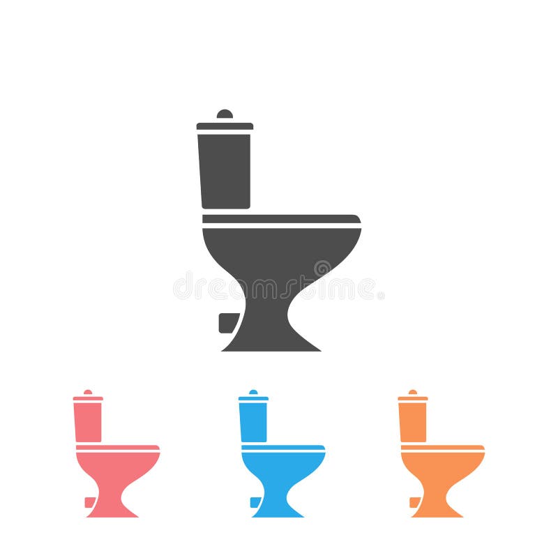 Toilet Icon Set Design Template. Vector Flat Style Stock Vector ...
