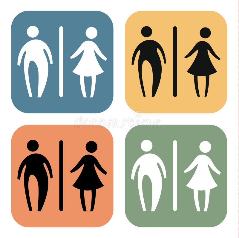 Toilet icon sign stock vector. Illustration of person - 116794945